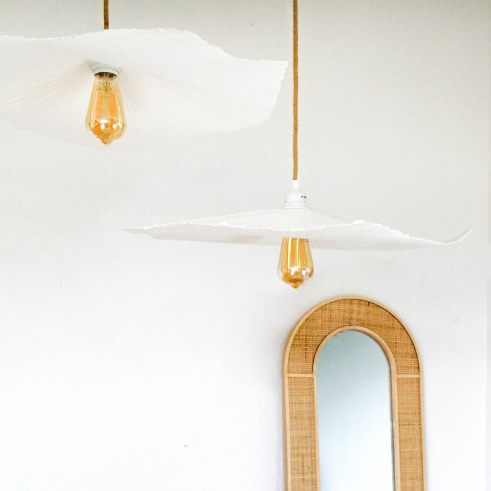 OPJET PARIS Suspension Light Louise Paper Mache White – laboutiquedesign.is
