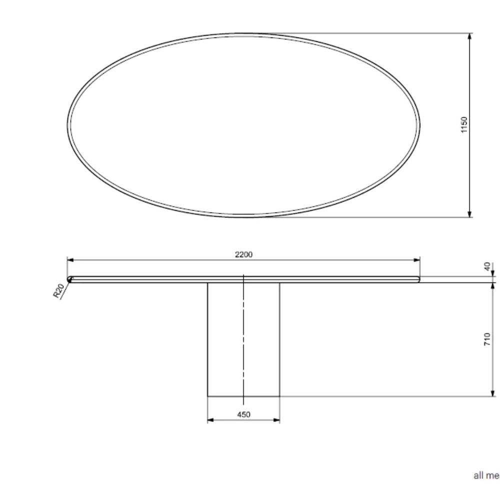FURNIFIED Dining Table Dena Stoneskin 220cm – laboutiquedesign.is