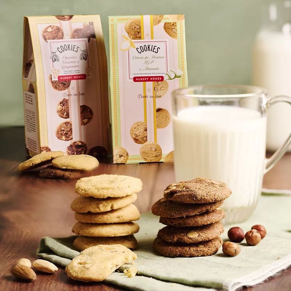 ALBERT MENES Chocolate, Hazelnuts And Ginger Cookies 110g ...
