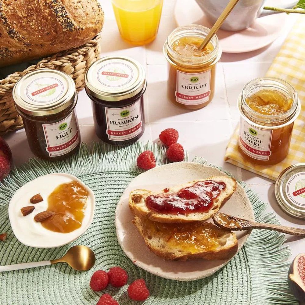 ALBERT MENES Organic Apricot Jam 230 g – laboutiquedesign.is