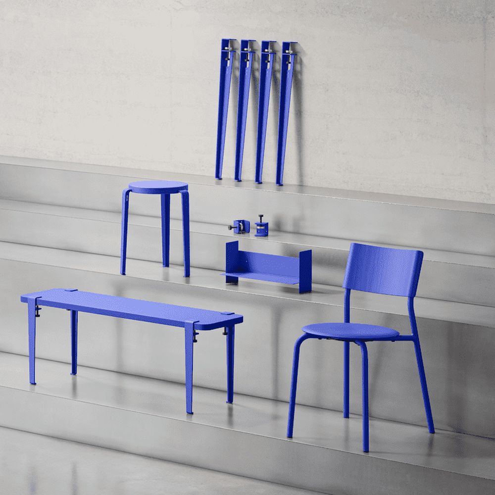 TIPTOE X KLEIN BLUE Table Leg Desk Leg Steel 43cm – laboutiquedesign.is