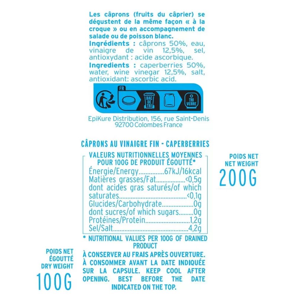 ALBERT MENES Extra Fine Capers 200g – laboutiquedesign.is