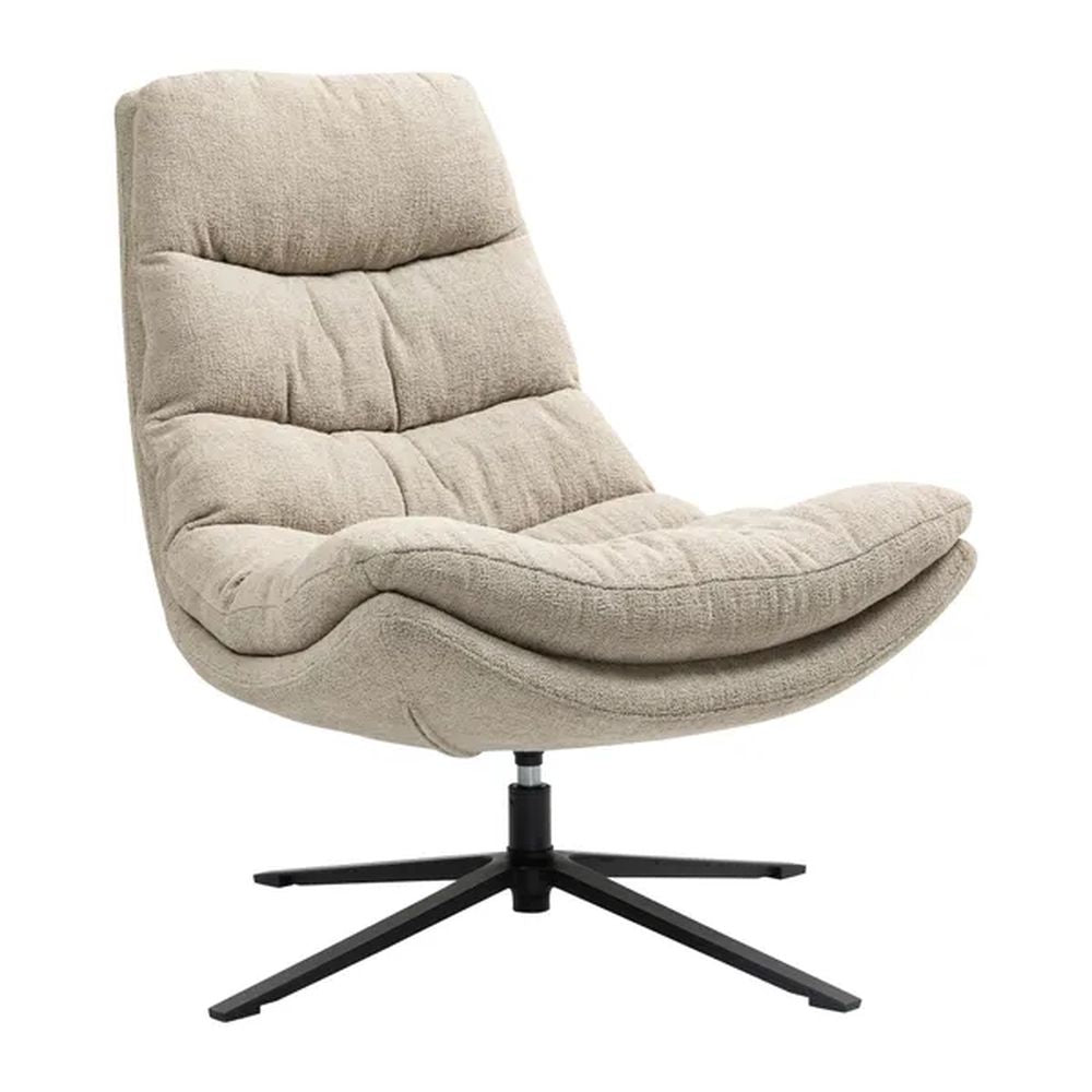 ZAGO Swivel Armchair Costa Sand Fabric – laboutiquedesign.is