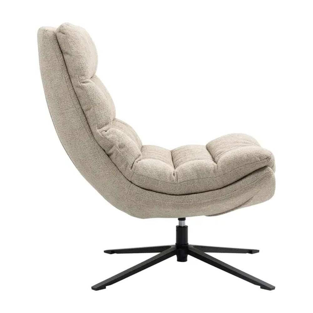 ZAGO Swivel Armchair Costa Sand Fabric – laboutiquedesign.is