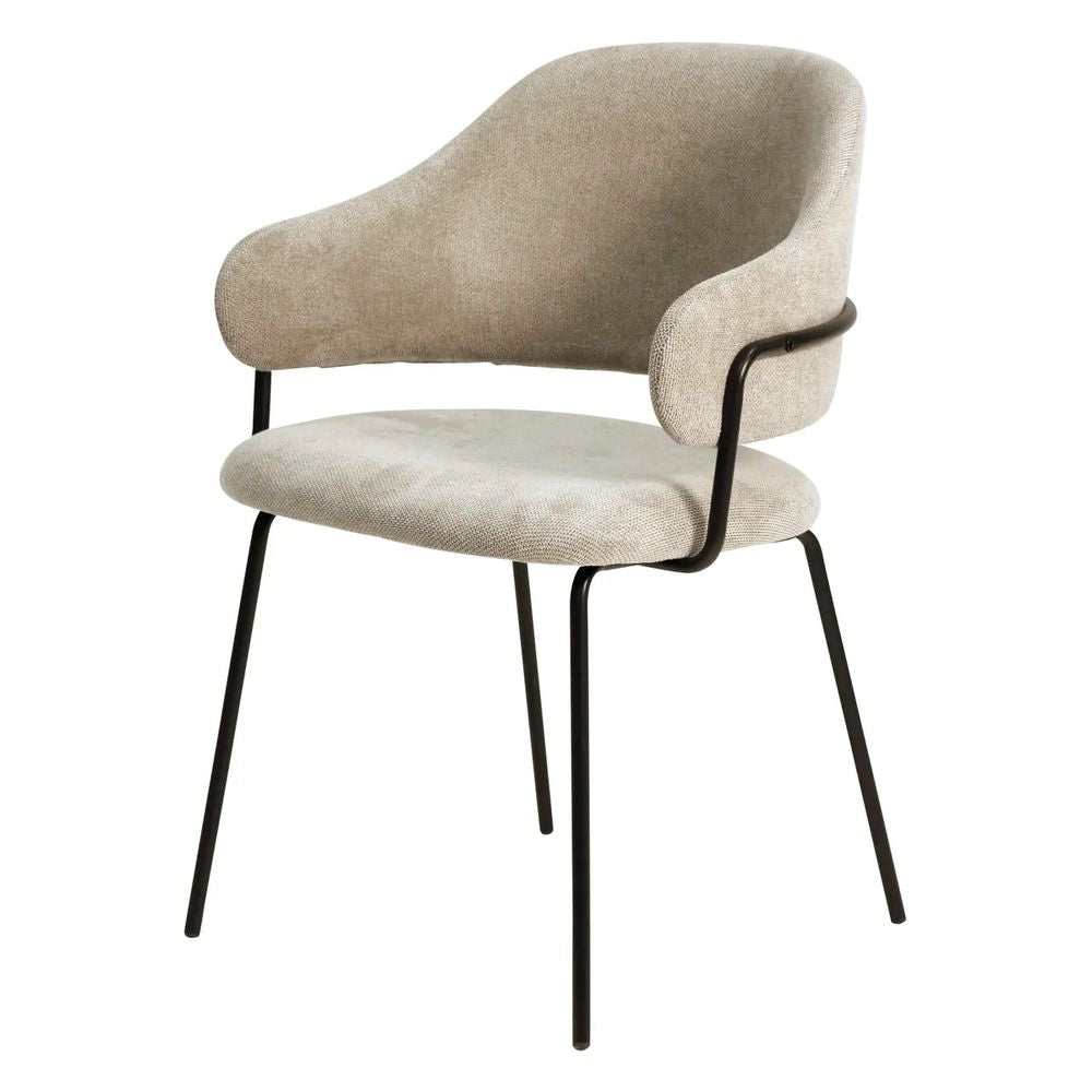 ZAGO Armchair Ezra Metal Legs Soft Touch Fabric – laboutiquedesign.is