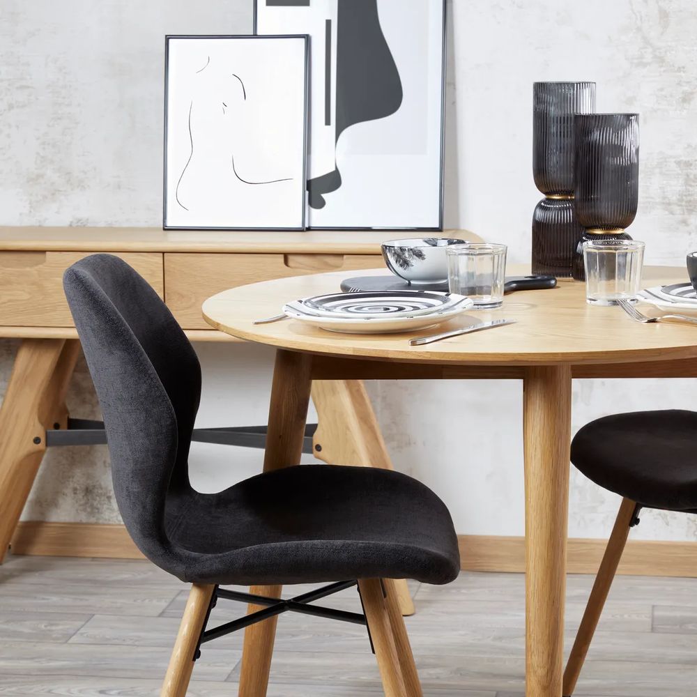 ZAGO Dining Chair Keri Wood Legs Soft Touch Fabric – laboutiquedesign.is