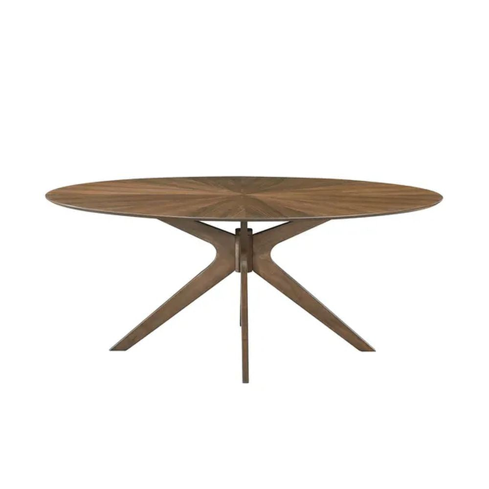 ZAGO Oval Dining Table Xylo Walnut – laboutiquedesign.is