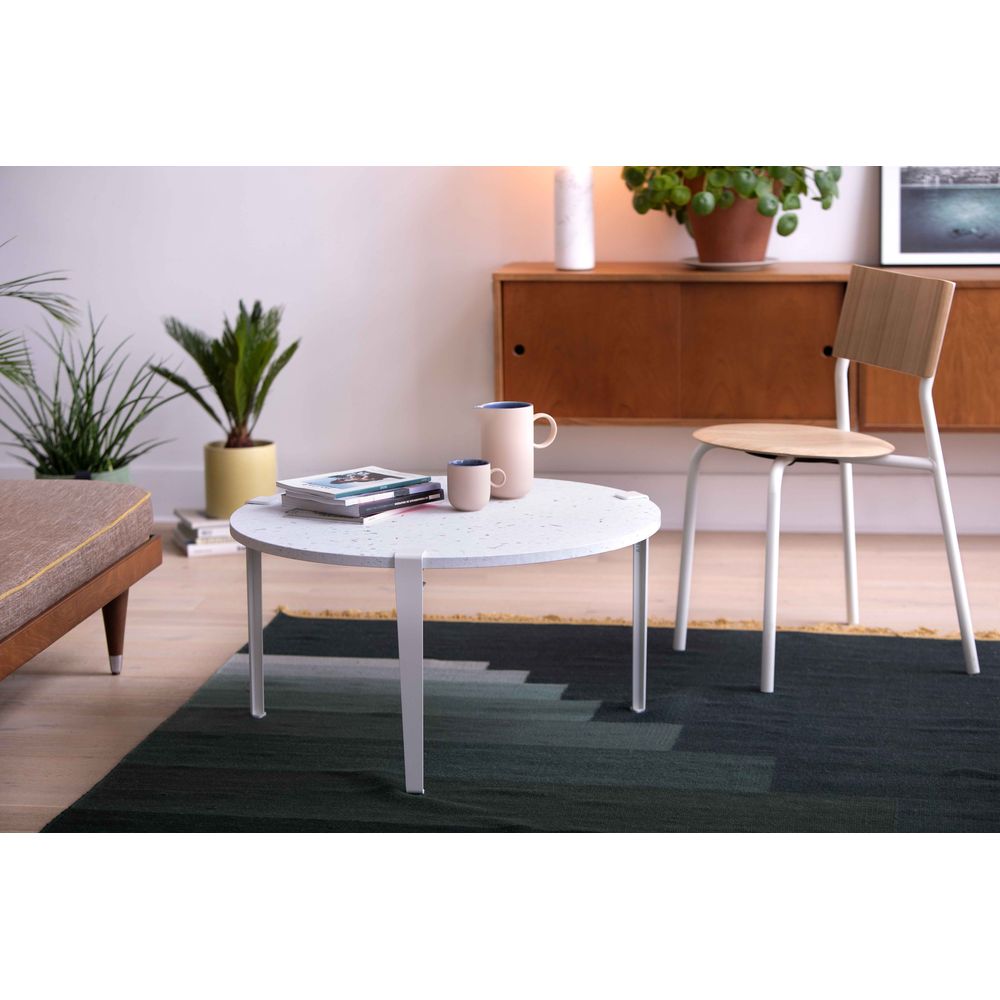 TIPTOE Coffee Table Venezia Recycled Plastic Steel Legs ø80cm ...